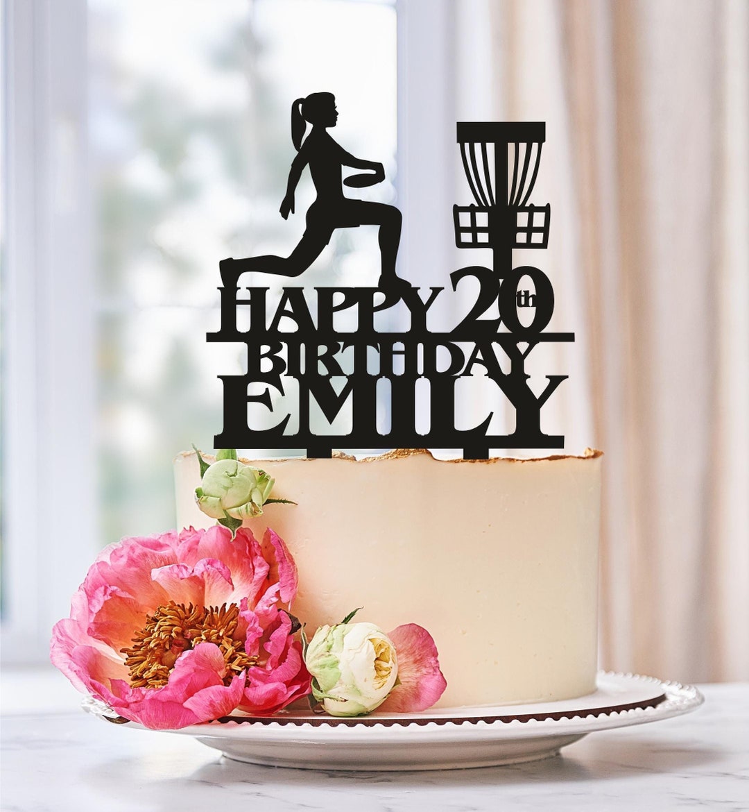 Frisbee Birthday Cake Topper, Mini Golf Cake Topper, Frisbe Golfers ...