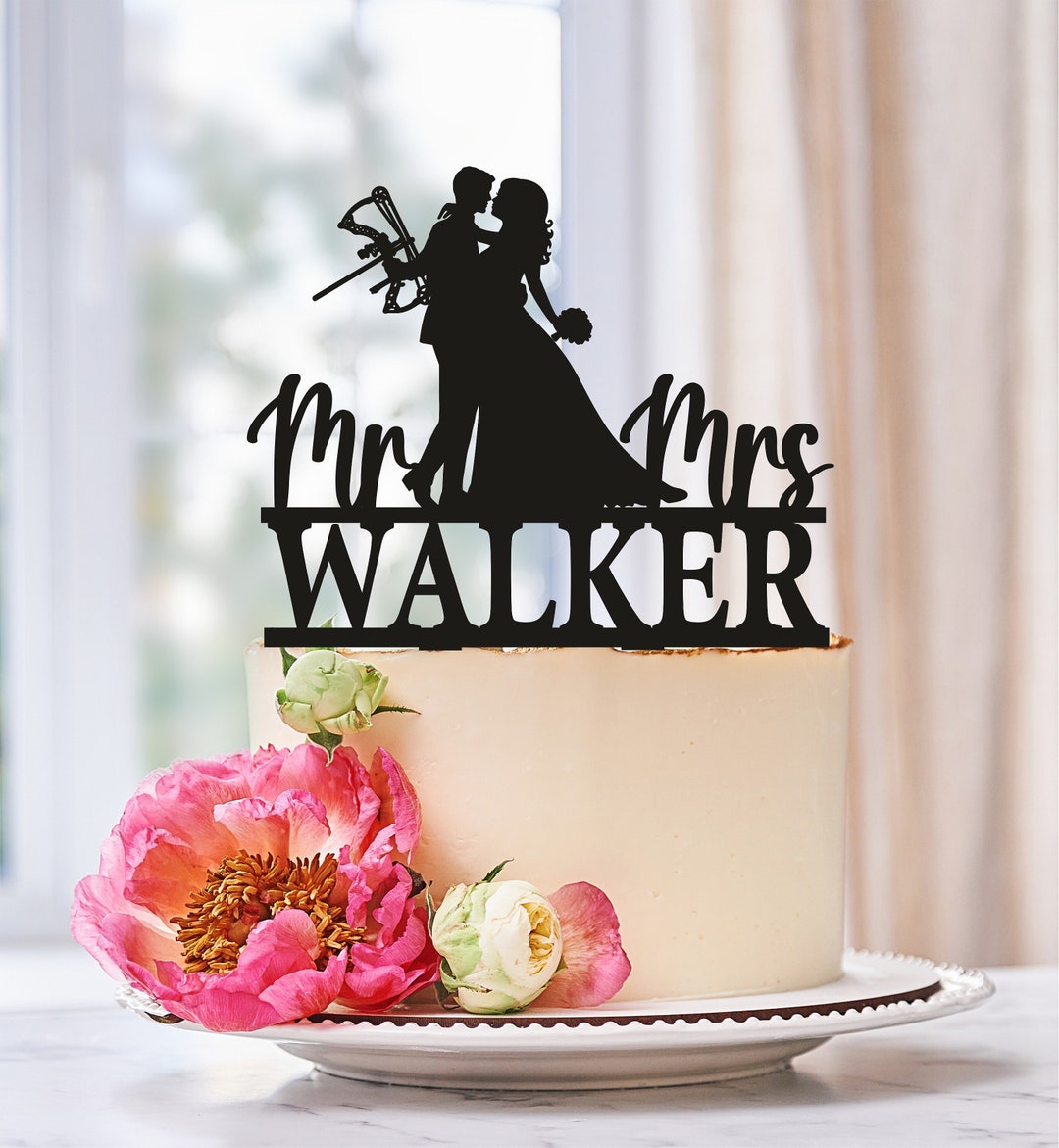 Bow Hunting Cake Topper, Archery Wedding Cake Topper, Custom Couple ...