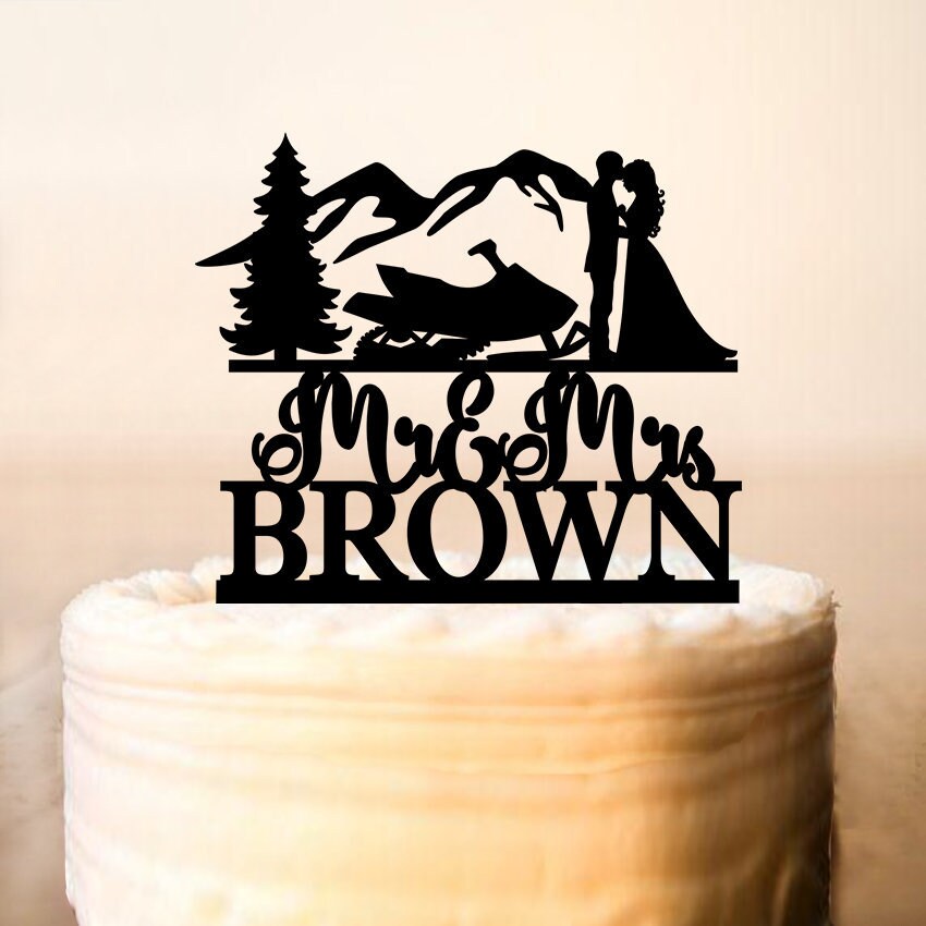 Snowmobile Wedding Cake TopperSnow mobile cake | Etsy