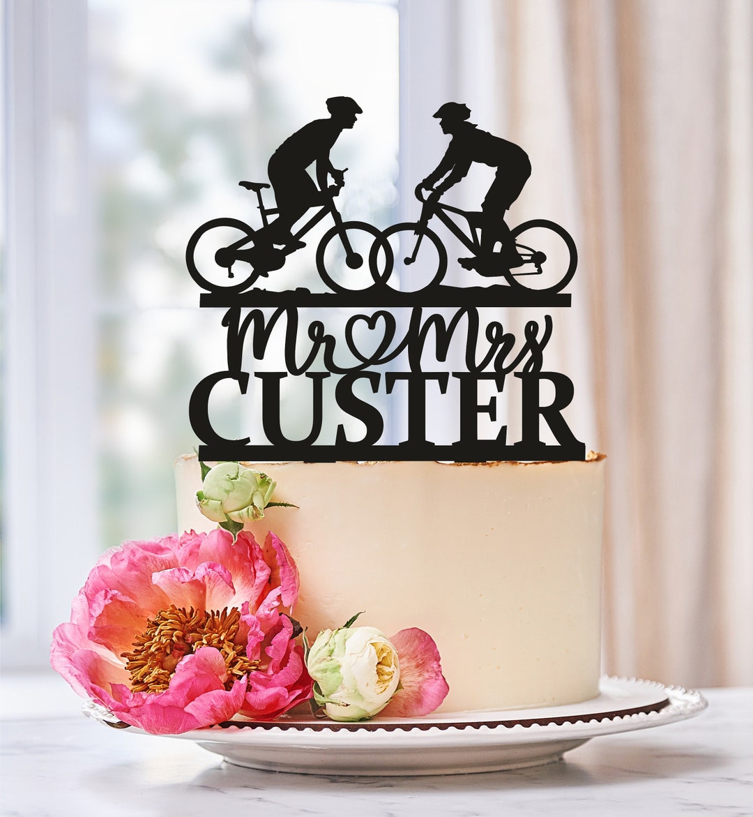 Wedding Bicycle Cake Topper, Bicycle Wedding Cake Topper, Wedding ...