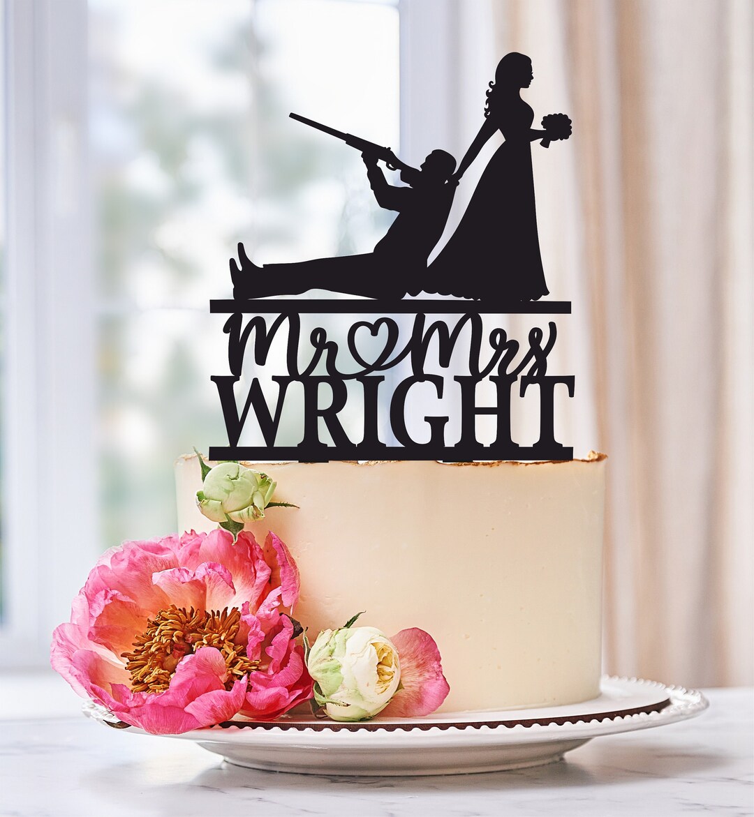 Gun Wedding Cake Topper, Rifle Wedding Cake Topper, Hunting Wedding ...