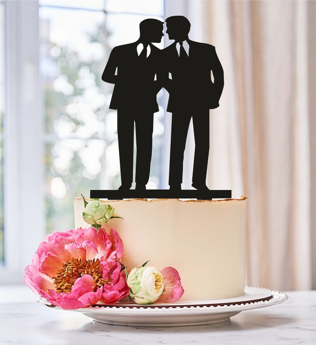 Gay Wedding Cake Topper Gay Cake Topper Same Sex Cake Topper Gay