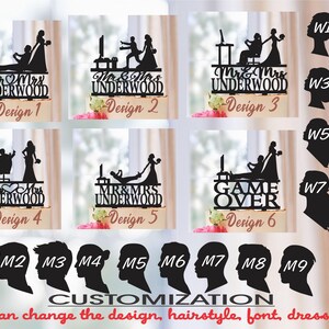 GAME OVER Cake Topper, Gamer Wedding Cake Topper, Video Game Wedding ...