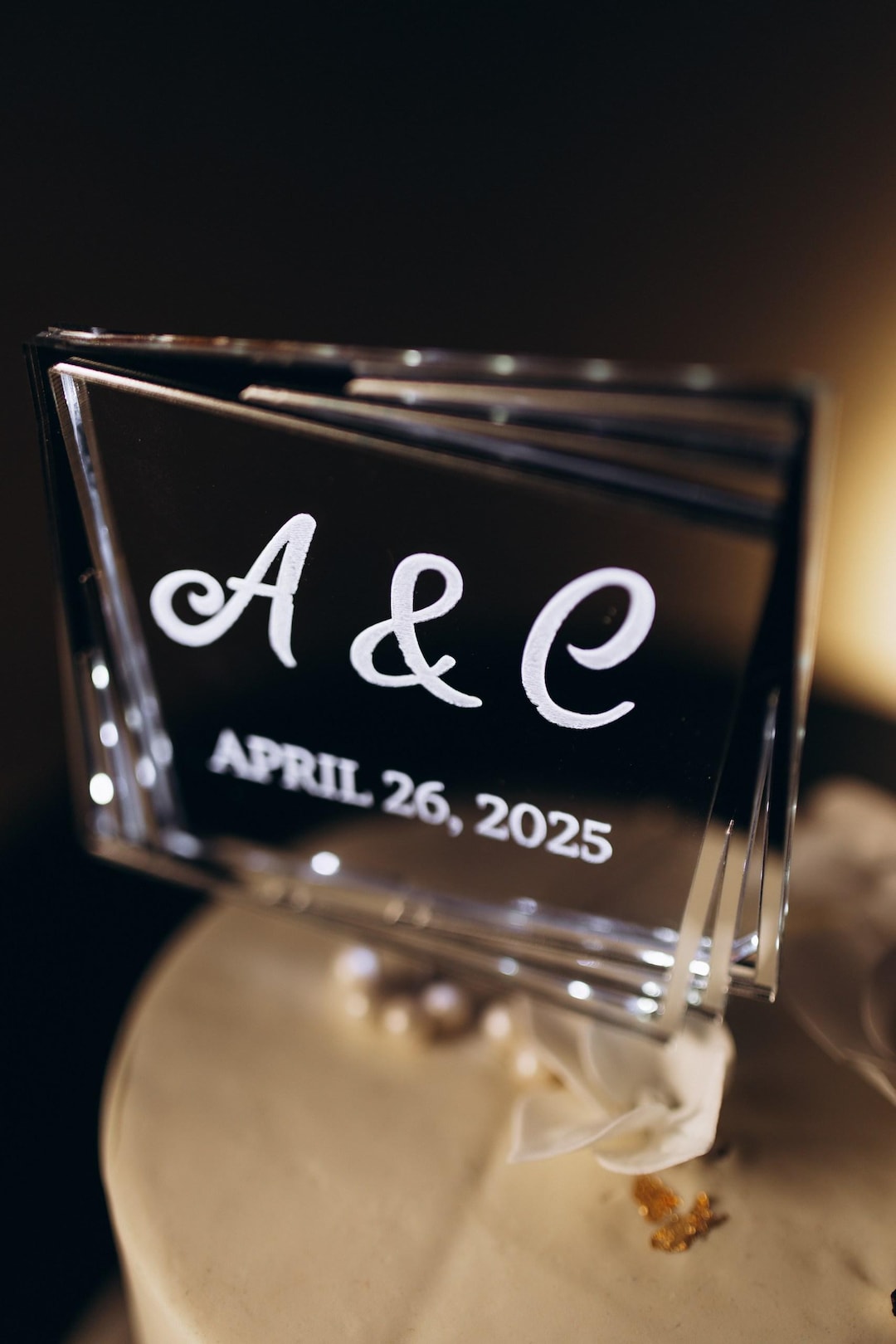 Custom LED Cake Topper, Wedding Lights Cake Topper Decor, Birthday Cake ...