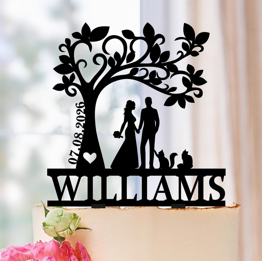 Tree Wedding Cake Topper,rustic Wedding Cake Topper,weddig Cake Topper ...