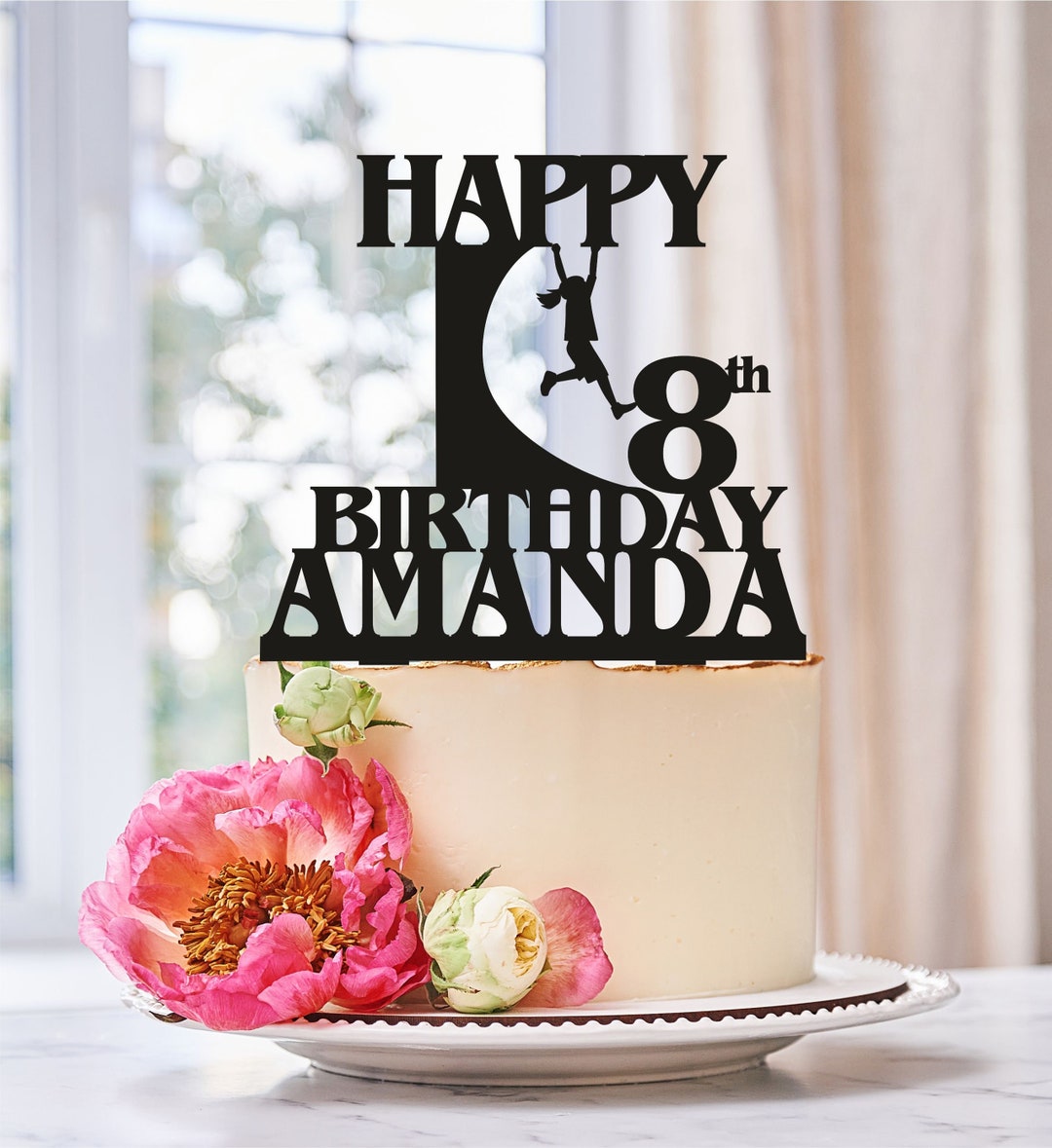Female Climber Cake Topper, Wall Climbing Cake Topper, Warped Wall ...