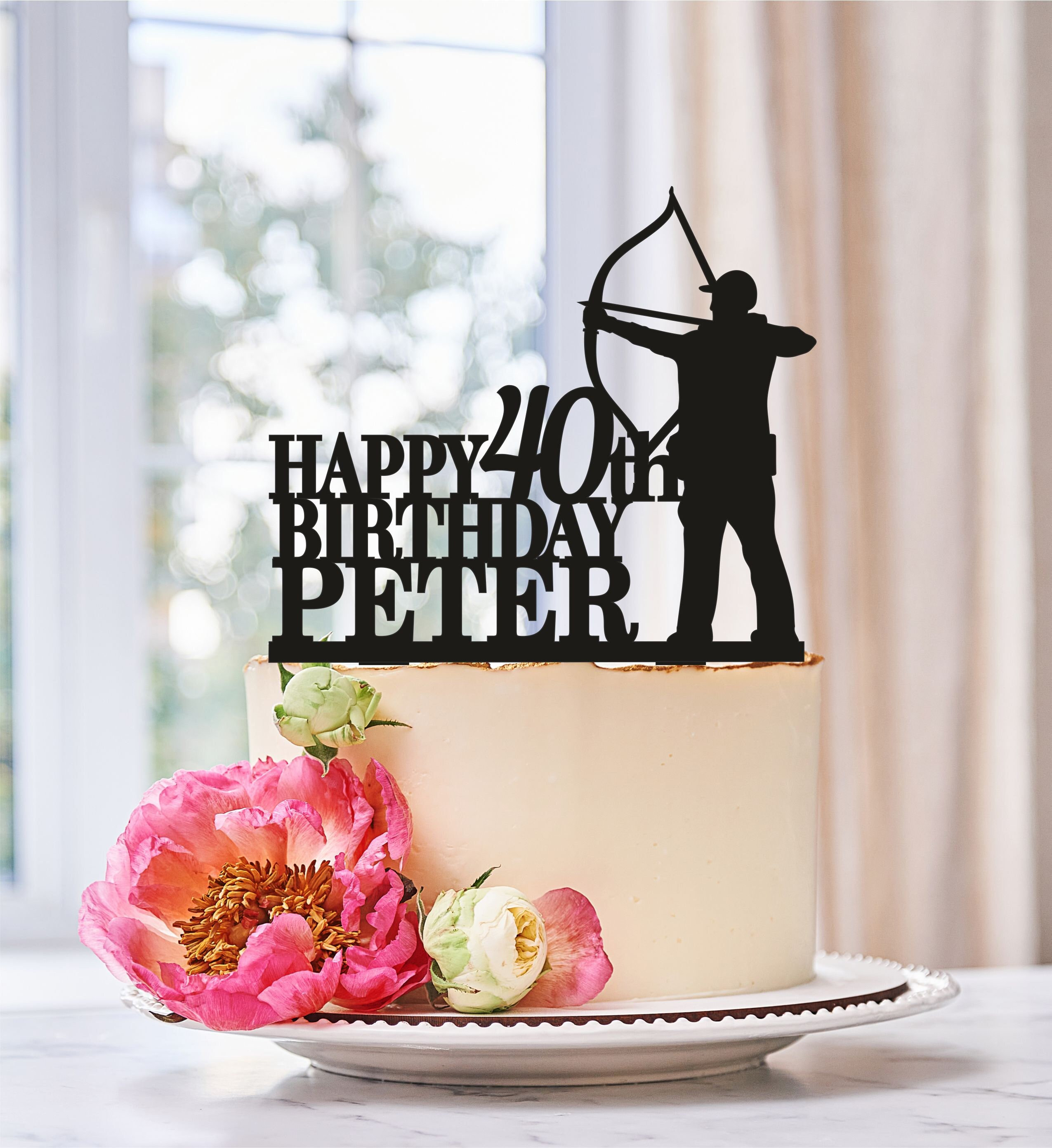 Archery Birthday Cake Topperarcher Cake Topper | Etsy