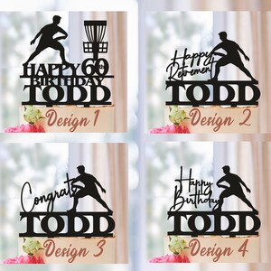 Frisbee Birthday Cake Topper,frisbee Cake Topper,mini Golf Cake Topper ...