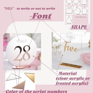 Round Table Numbers With Stand, Wedding Table Number, Wedding Table ...