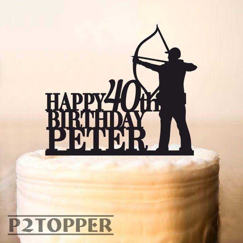 Archery Birthday Cake TopperArcher Cake Topper | Etsy