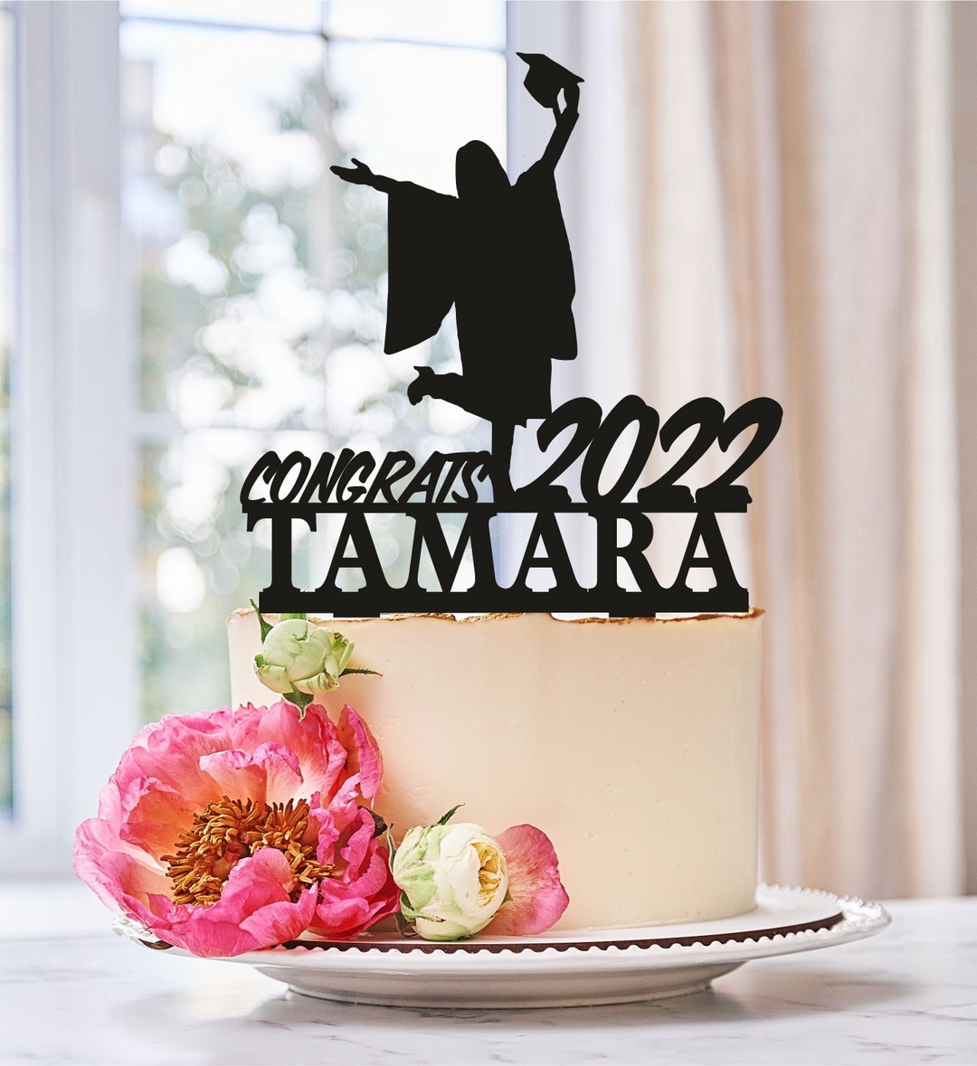 Custom Graduation Cake Topper, Congrats Grad Cake Topper Graduation ...