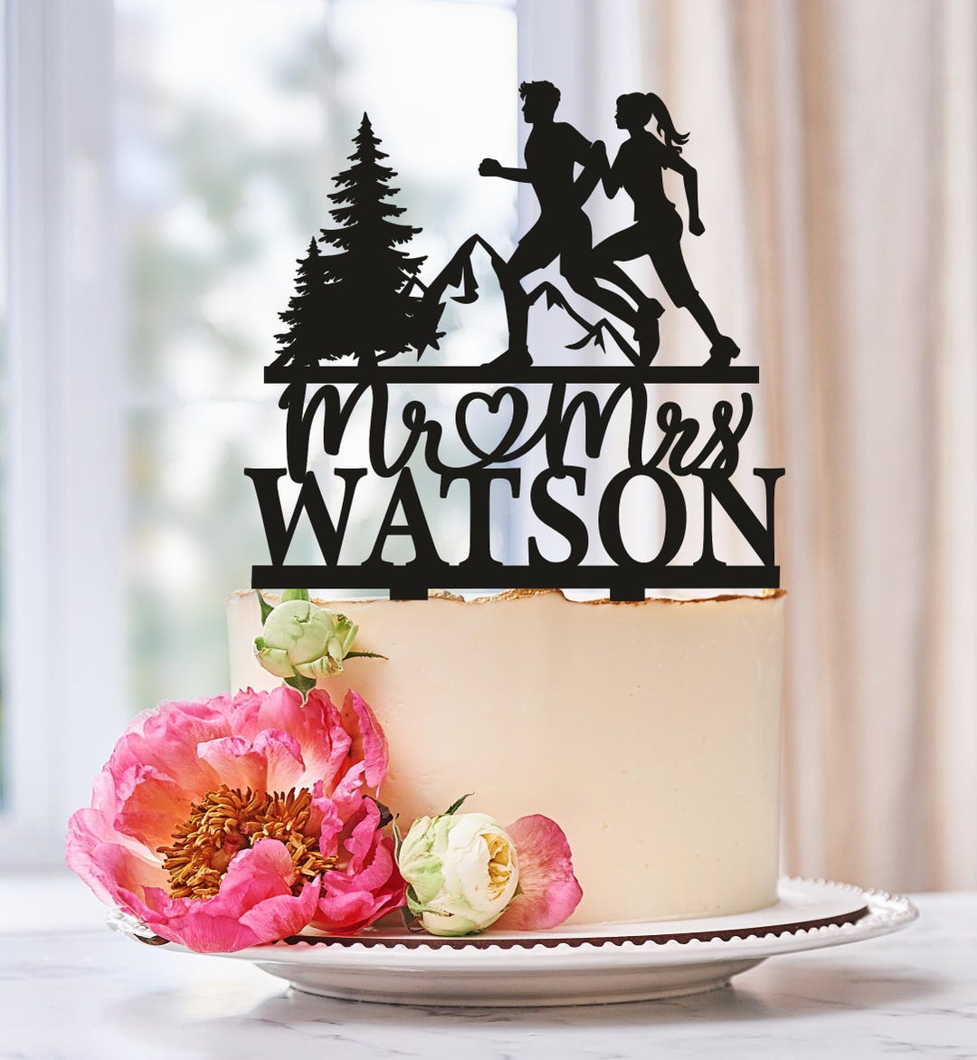 Runner Wedding Cake Topper, Running Cake Topper, Athlete Wedding Cake ...