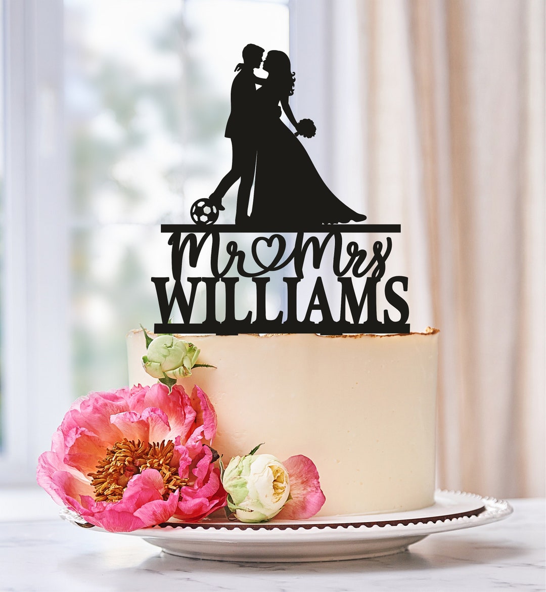 Football Wedding Cake Topper, Soccer Player Wedding, Football Player ...