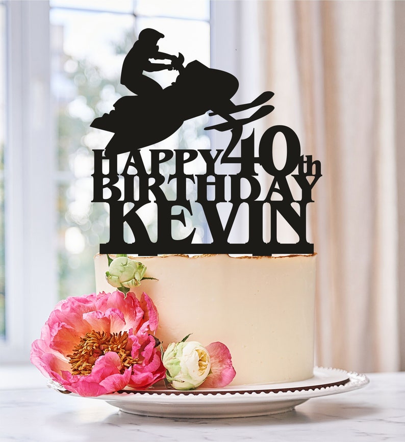 Snowmobile Cake Topper,snow Mobile Outdoor Cake Topper,silhouette ...