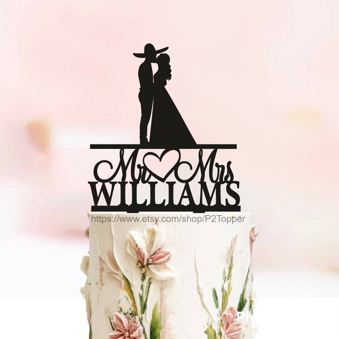 Uno Cake Topper With Sombrero, Wedding Cake Topper, Fiesta Cake Topper ...