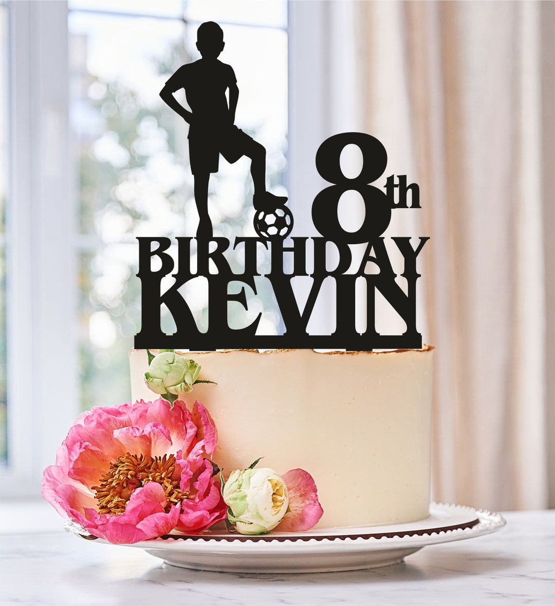 Soccer Player Cake Topper,soccer Boy Birthday,customized Soccer Theme ...