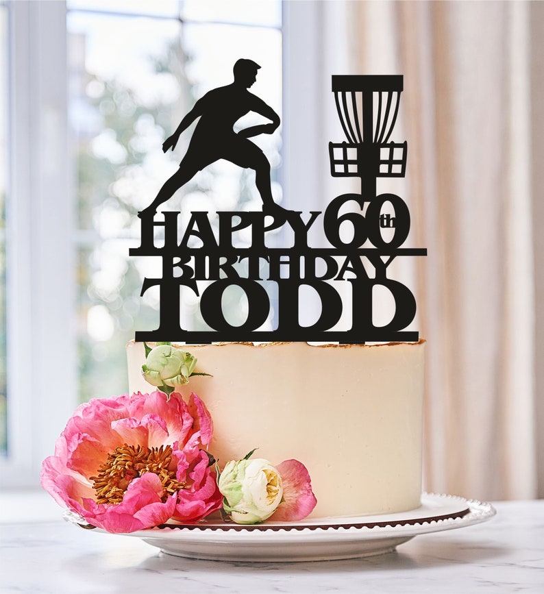 Frisbee Birthday Cake Topperfrisbee Cake Toppermini Golf - Etsy