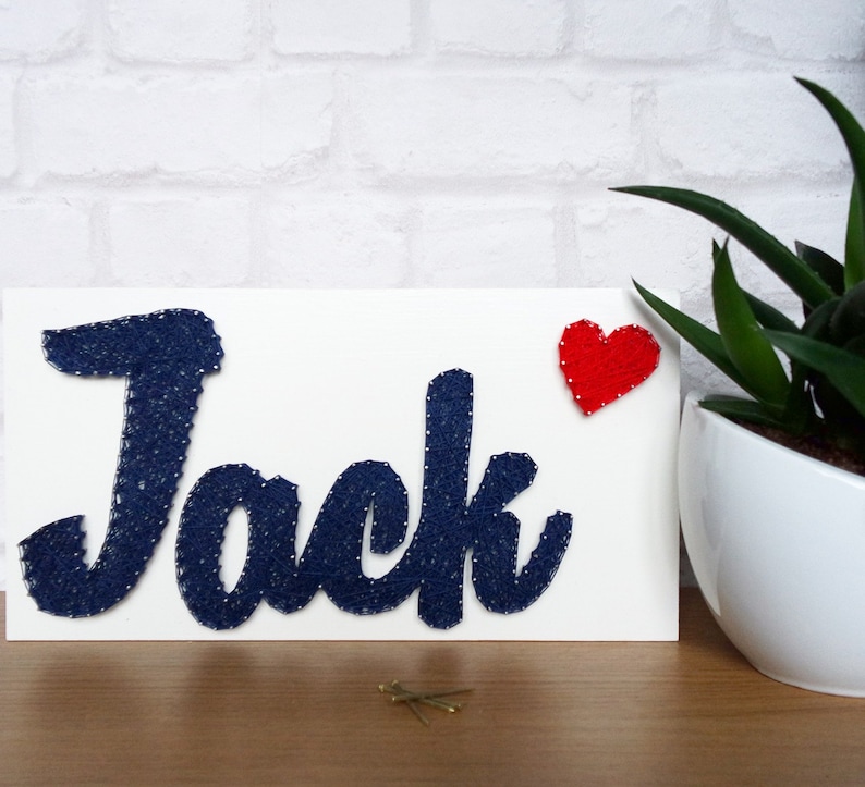 Jack Unique Gift Idea Custom Name Sign String Art Nursery Decor ...