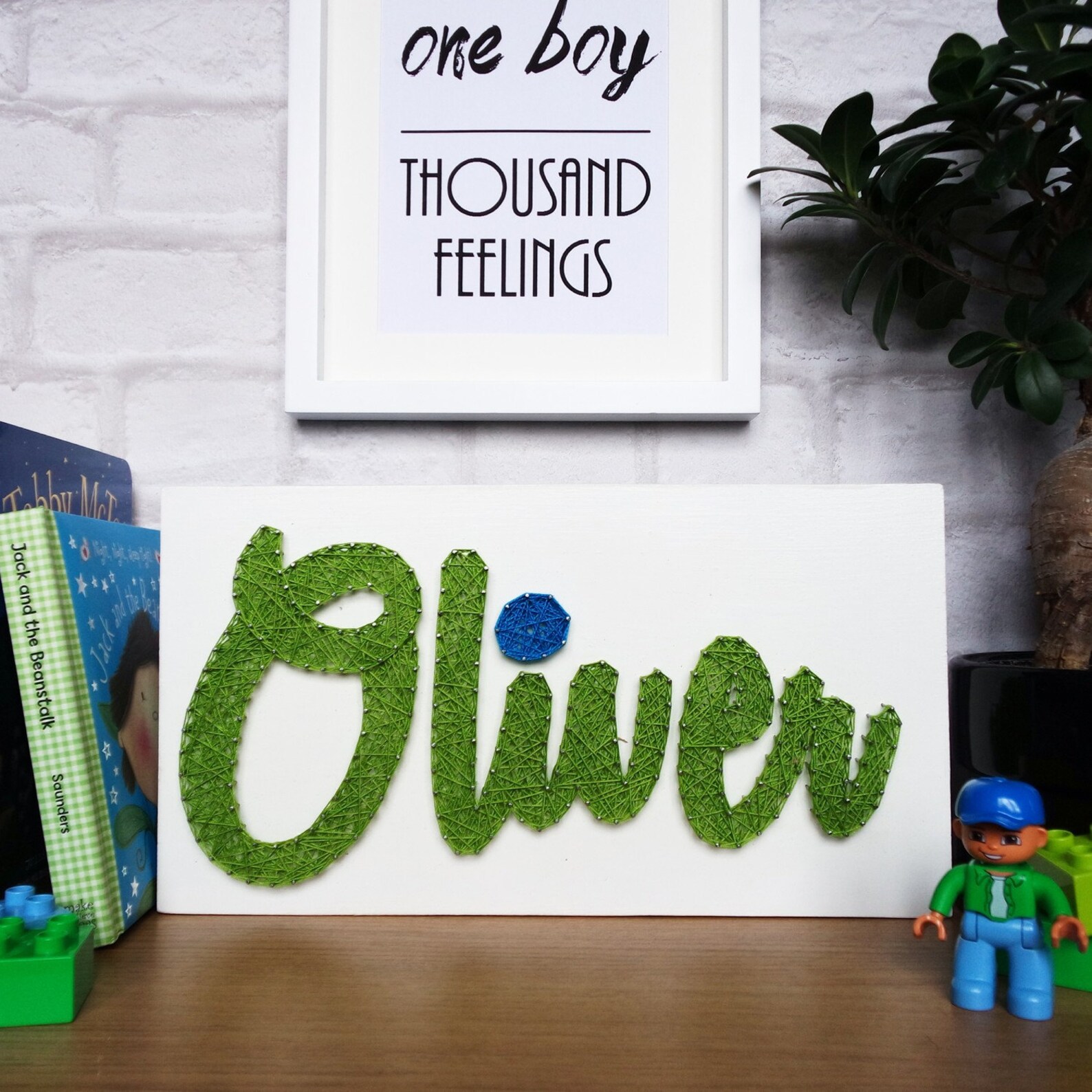 Oliver Unique Gift Idea Custom Name Sign String Art Nursery Decor ...