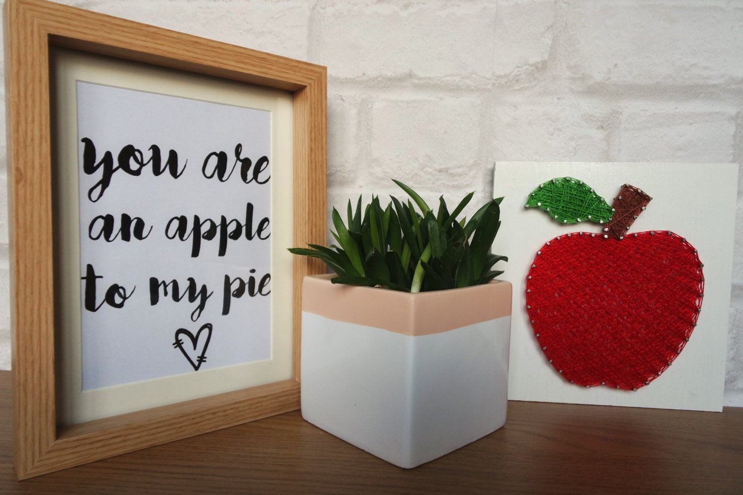 Red Apple Handmade String Art Unique Gift Idea Home Decor Wall Hanging ...