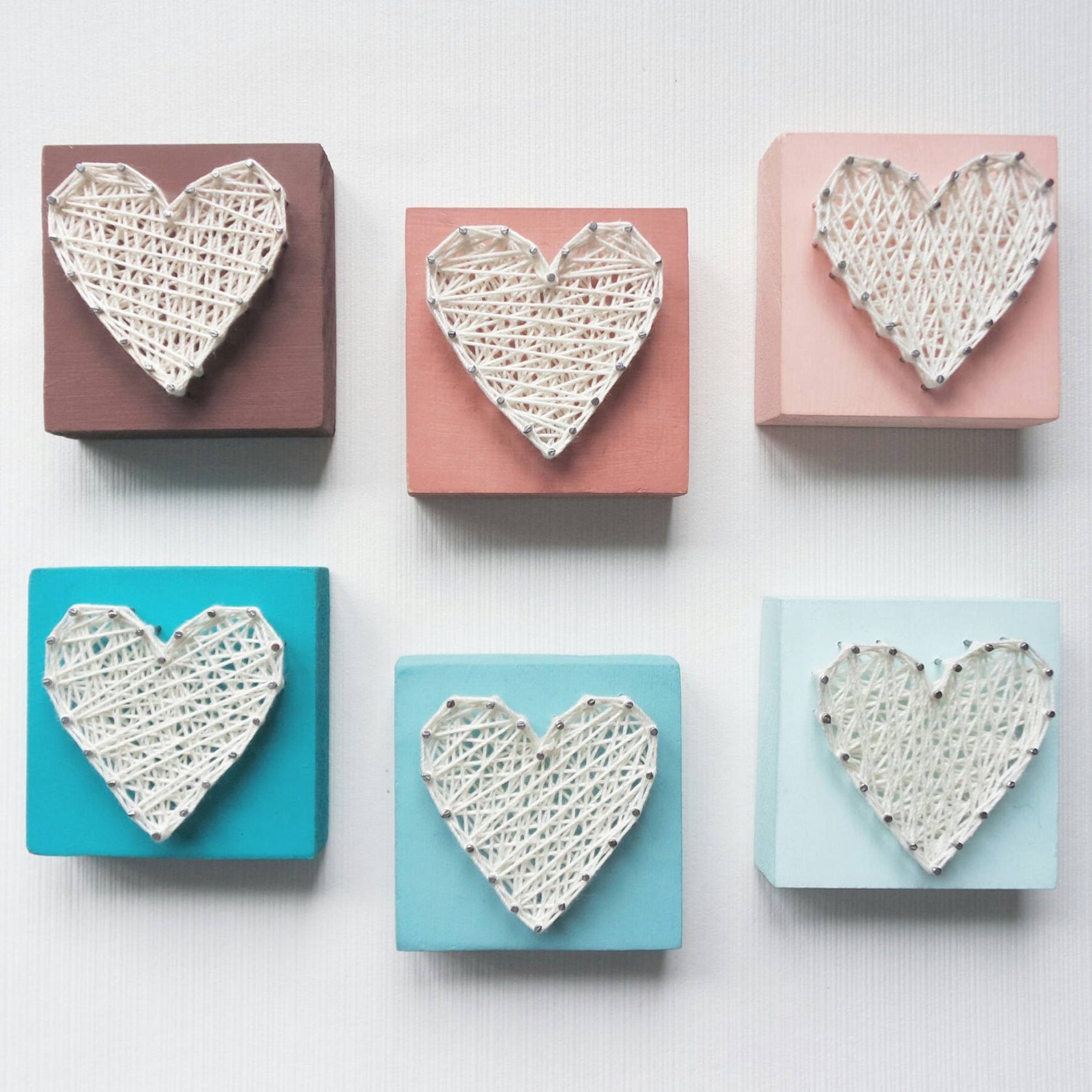 Little Hearts String Art Heart Home Decor Wall Hanging Love Sign Unique ...