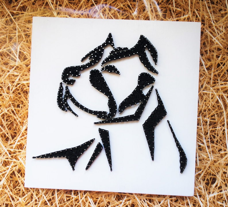 Pit Bull String Art Unique Handmade Gift Idea Home Decor Wall Hanging ...