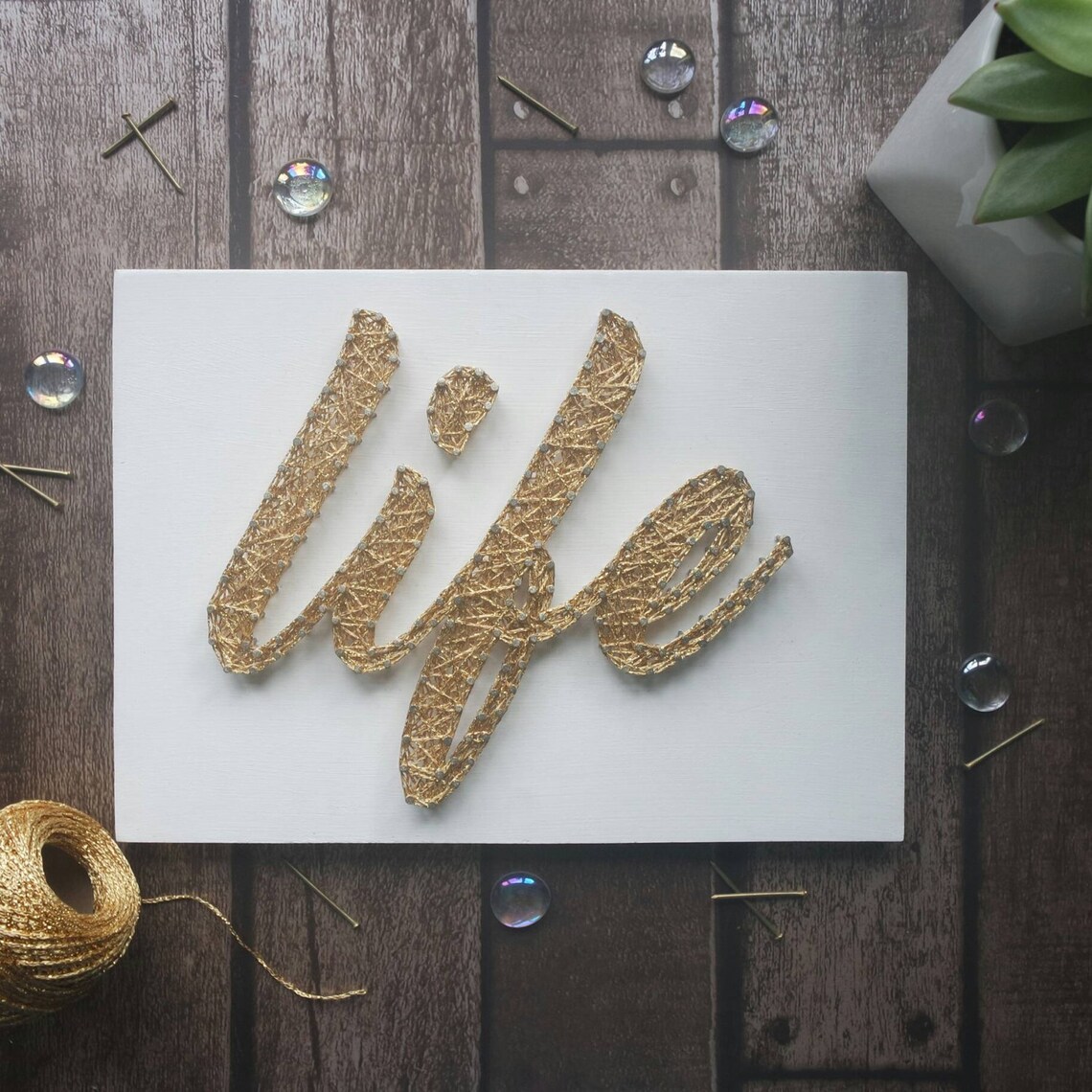 Life String Art Unique Handmade Housewarming Gift Idea Home Decor Wall ...