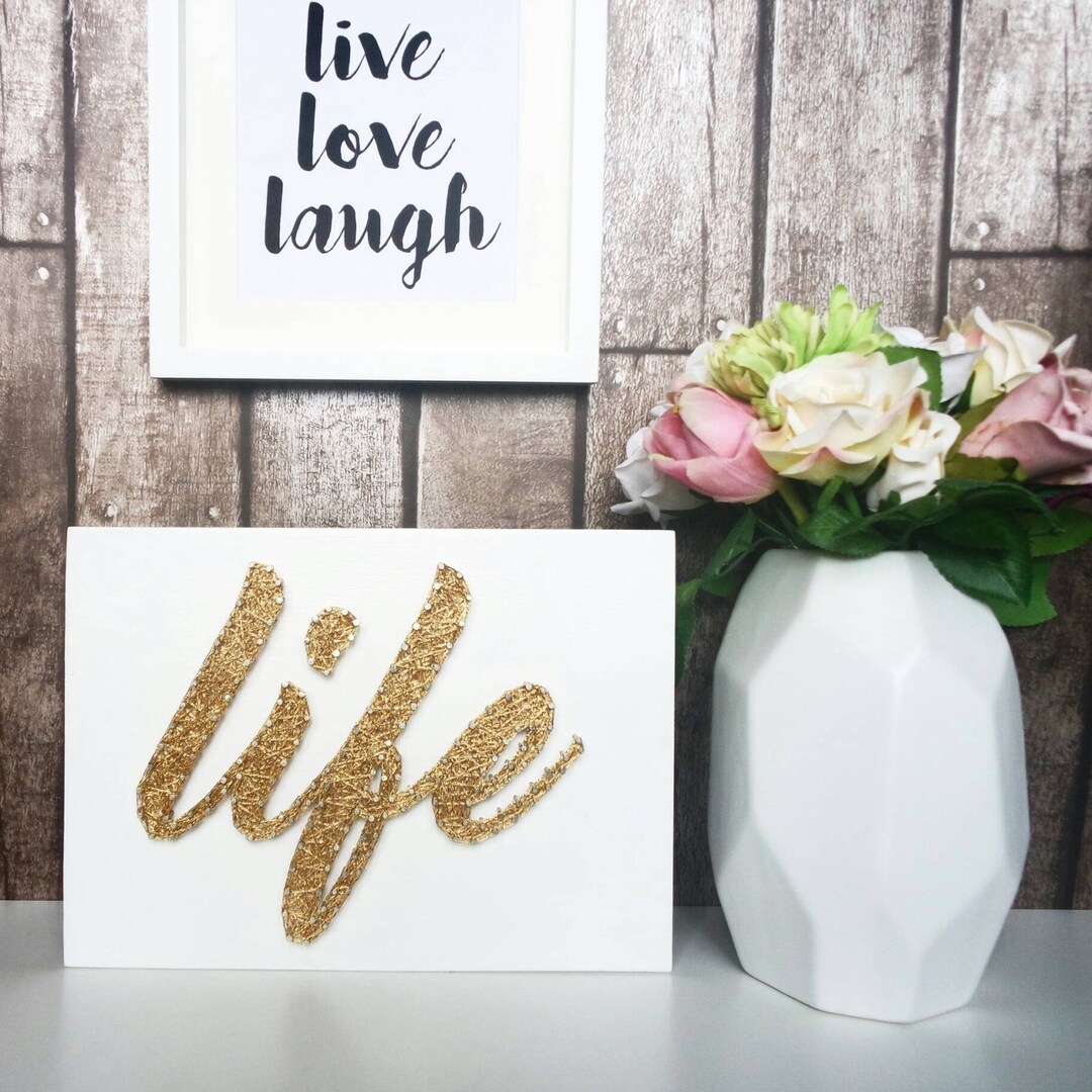 Life String Art Unique Handmade Housewarming Gift Idea Home Decor Wall ...
