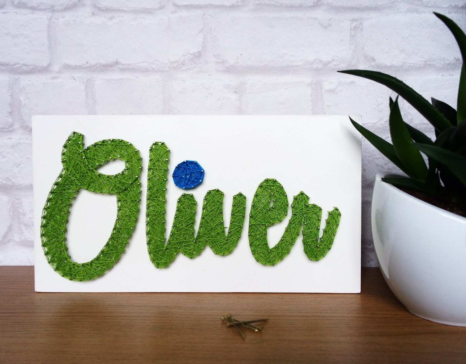 Oliver Unique Gift Idea Custom Name Sign String Art Nursery Decor ...