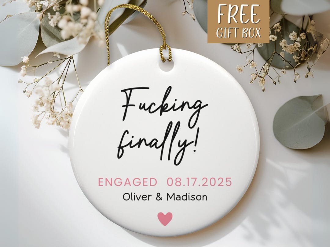Engagement Ornament 2025, Personalized Engaged Gift, Couples Engagement ...