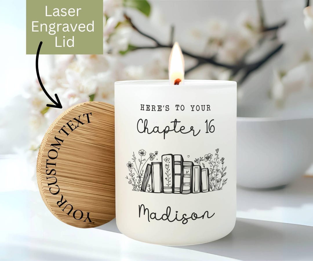 Personalized 16th Birthday Candle, Chapter 16 Scented Soy Wax Candle ...