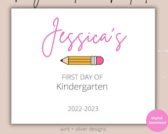 Editable First Day of School Sign, Printable Sign, Instant Download ...