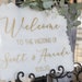 Hand Lettered Acrylic Wedding Sign, Wedding Welcome Sign, Calligraphy ...