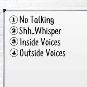 Voice Levels Deca,l Vinyl Decal for Classroom, Elementary School ...