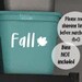 Fall Storage Bin Decal, Storage Container Decal, Decal for Storage ...