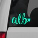 Initials Car Decal, Monogram Car Decal, Initial Decal, Monogram Decal ...