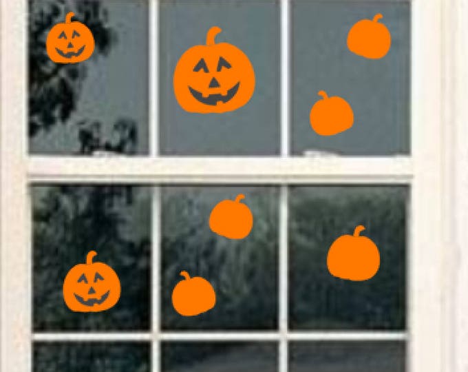 Pumpkin Decal Halloween Decal Pumpkin Sticker Halloween Window Sticker ...