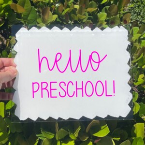 First Day of School Sign - Hello School Sign- Hello School Signs- First ...