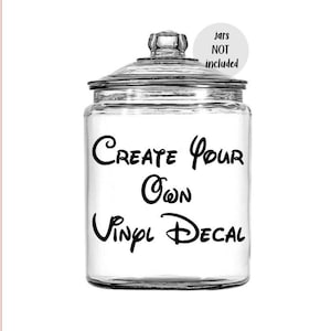 Custom Vinyl Text Decal / Bank Decal / Savings Jar / Glass Jar Decal ...