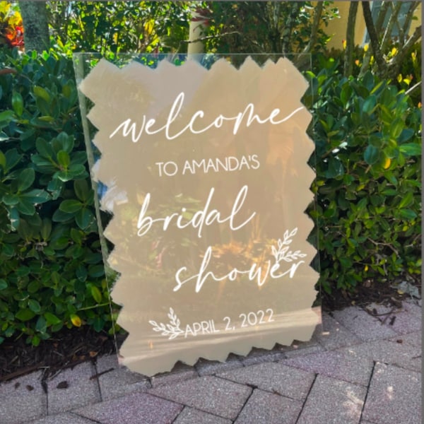 Bridal Shower Mirror Welcome Sign - Etsy