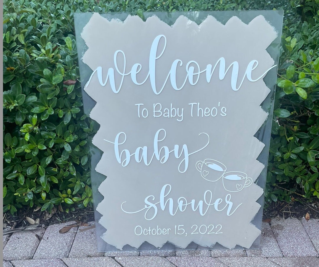 A Baby is Brewing Sign, Acrylic Sign, Acrylic Baby Shower Sign, Baby is ...