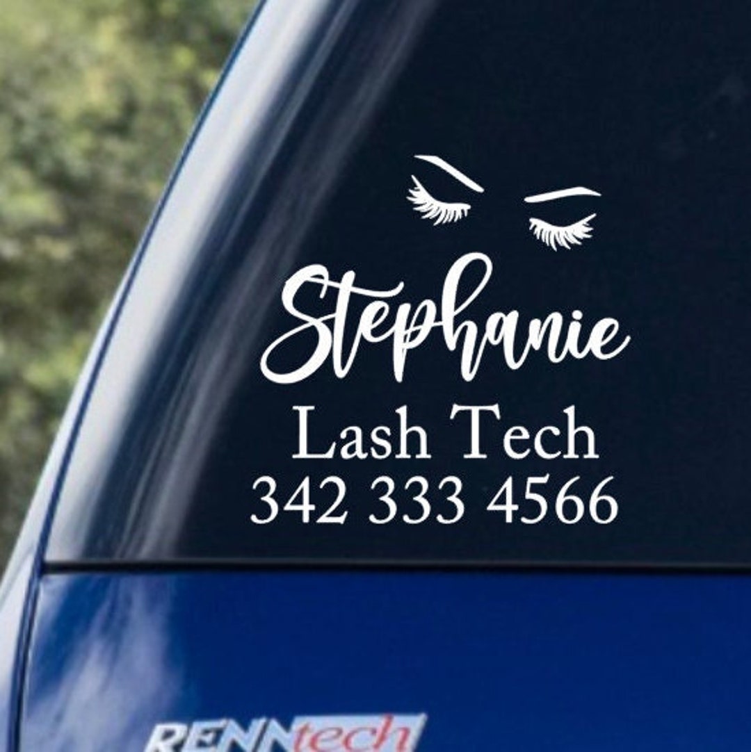 Lash Tech Car Decal, Lash Tech Decal, Lash Tech Decals, Lash Tech Gift ...