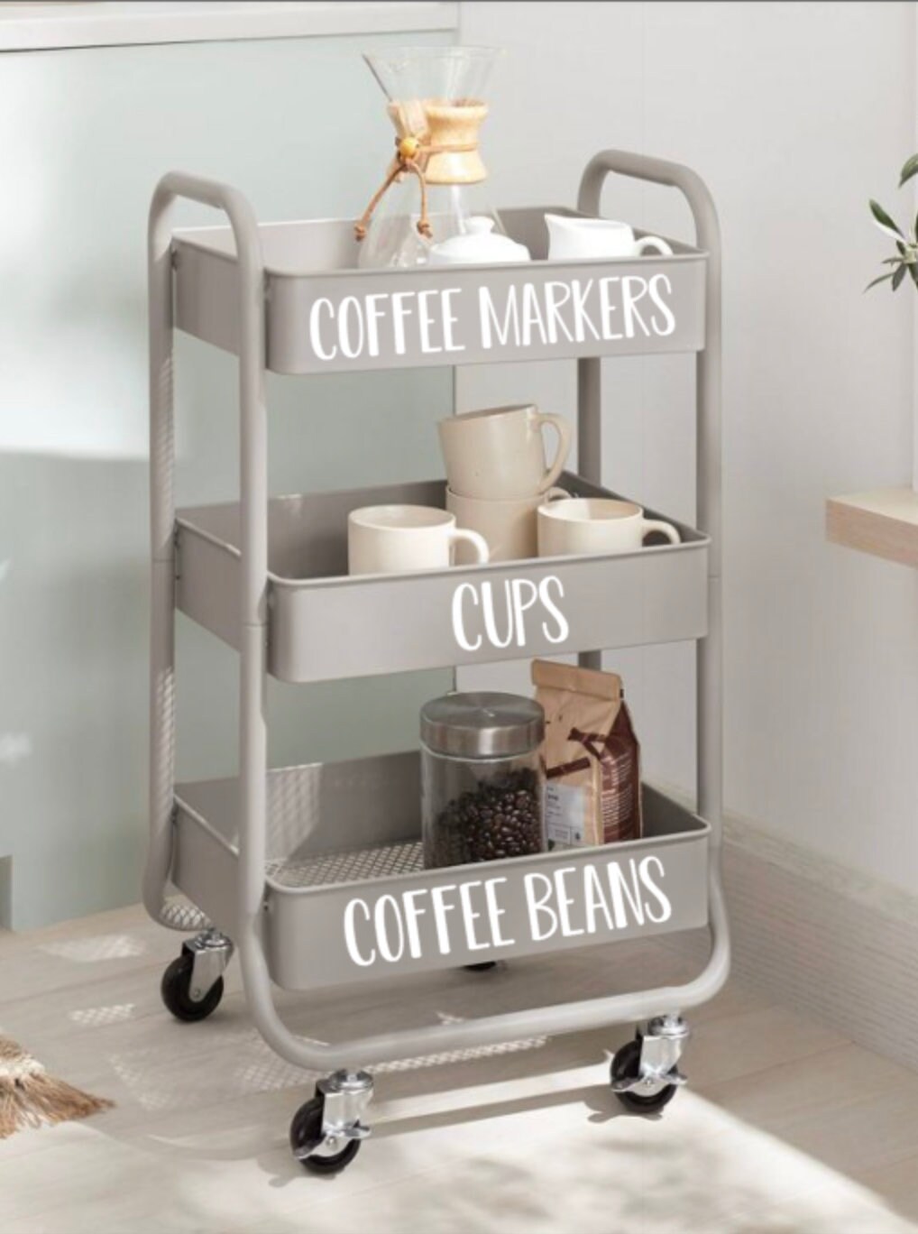 3 Tier Cart Label-organization Cart Label Sold - Etsy