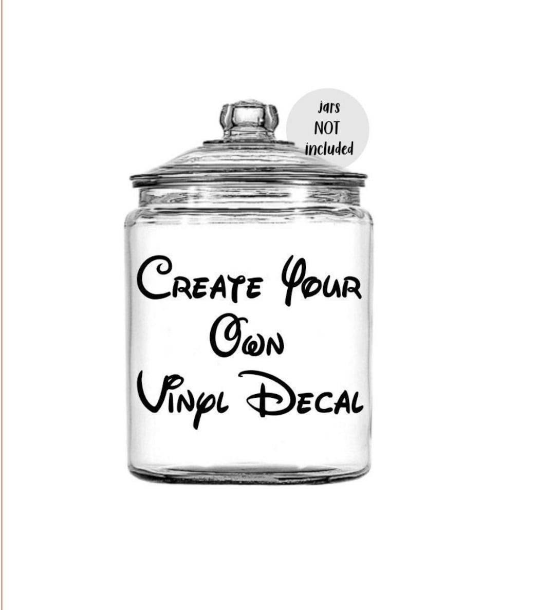 Custom Vinyl Text Decal / Bank Decal / Savings Jar / Glass Jar Decal ...