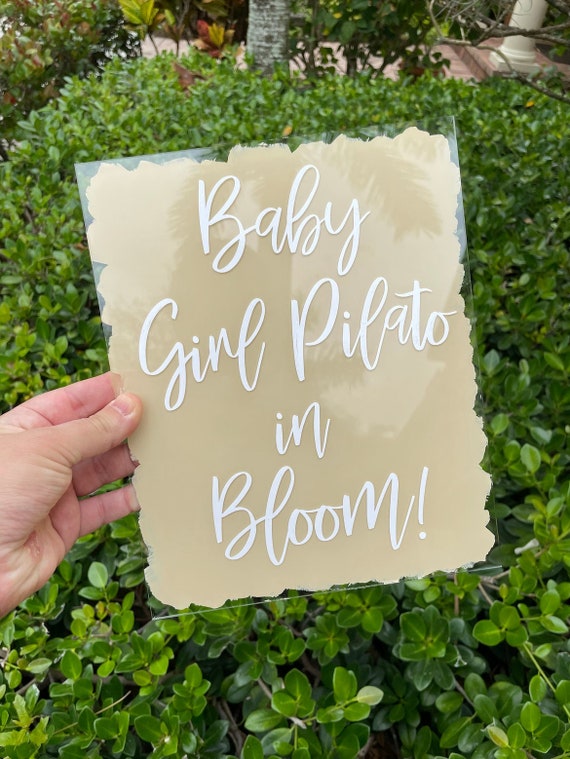 Greenery Baby in Bloom Welcome Sign Baby Shower Welcome Sign | Etsy