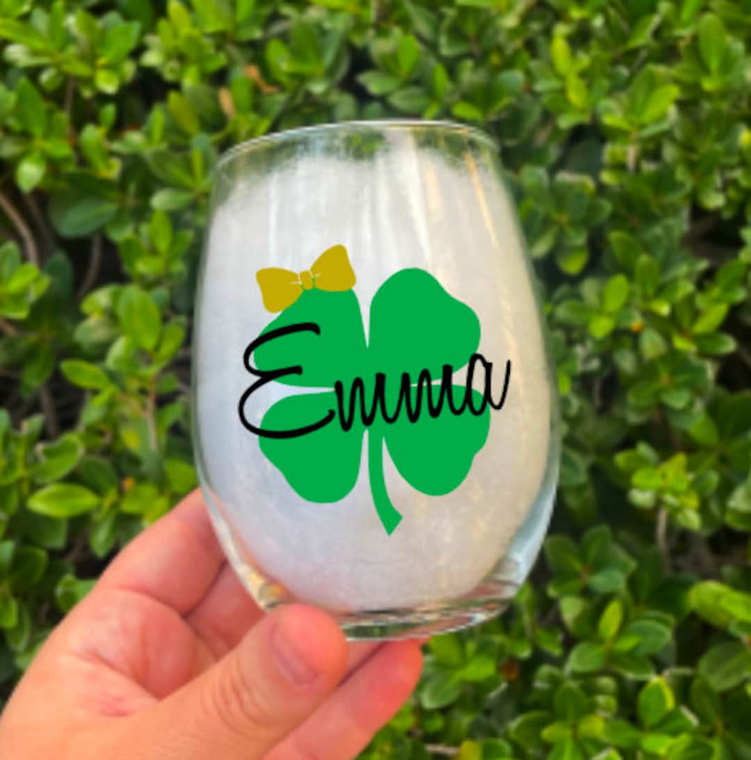 St. Patrick’s Day Beer Cup, Coffee Cup, Libbey Cup, Four Leaf Clover ...