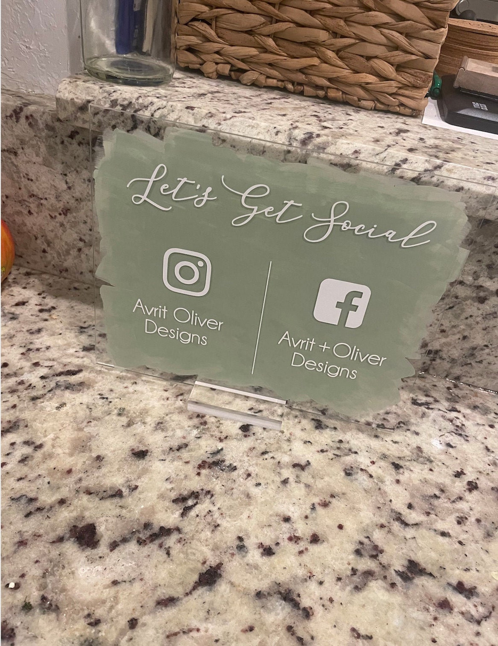 Lets get social business signs social media sign custom | Etsy