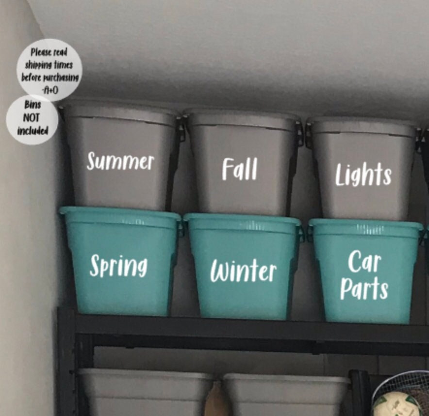 Custom Tub Labels Custom Organizing Stickers Storage Tub | Etsy