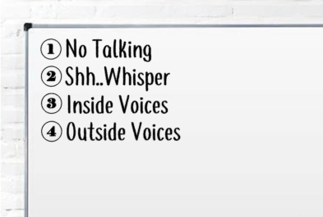 Voice Levels Deca,l Vinyl Decal for Classroom, Elementary School ...