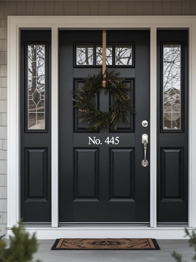 Street Number Front Door Sticker, No With Your House Numbers Front Door ...